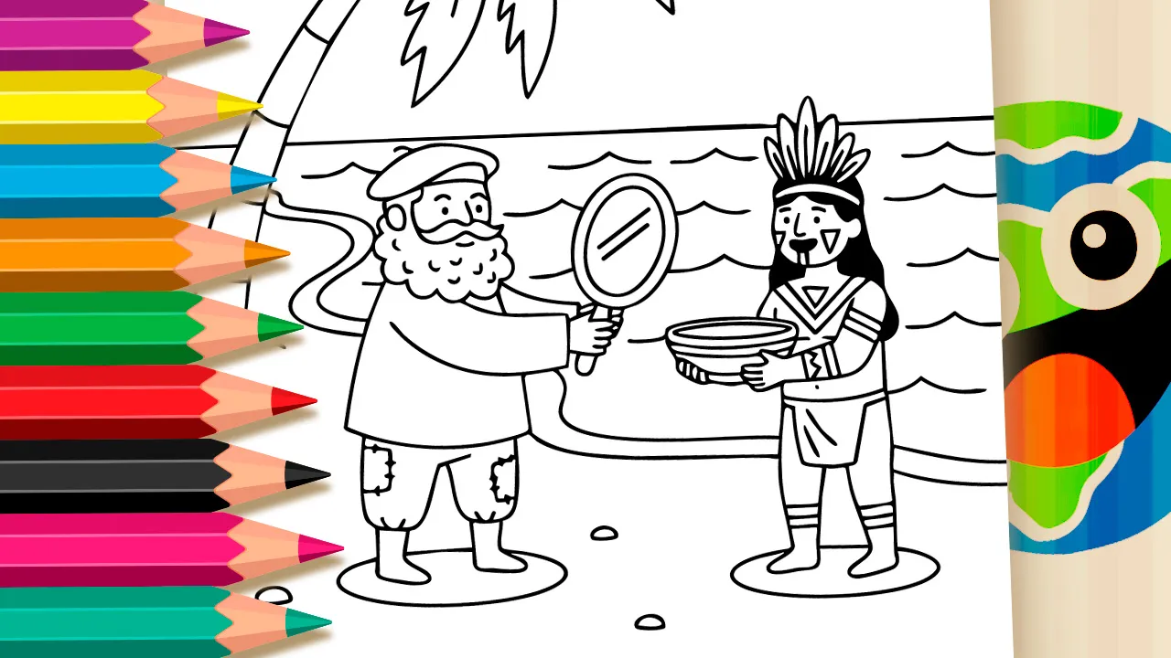 A História do Brasil em 28 Desenhos para Colorir - Mundo dos Jogos